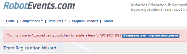 Background Check Process – V5RC